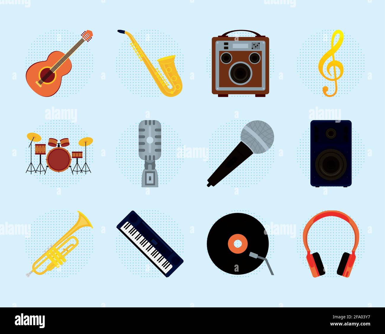 musical instruments and symbols set Stock Vector Image & Art - Alamy