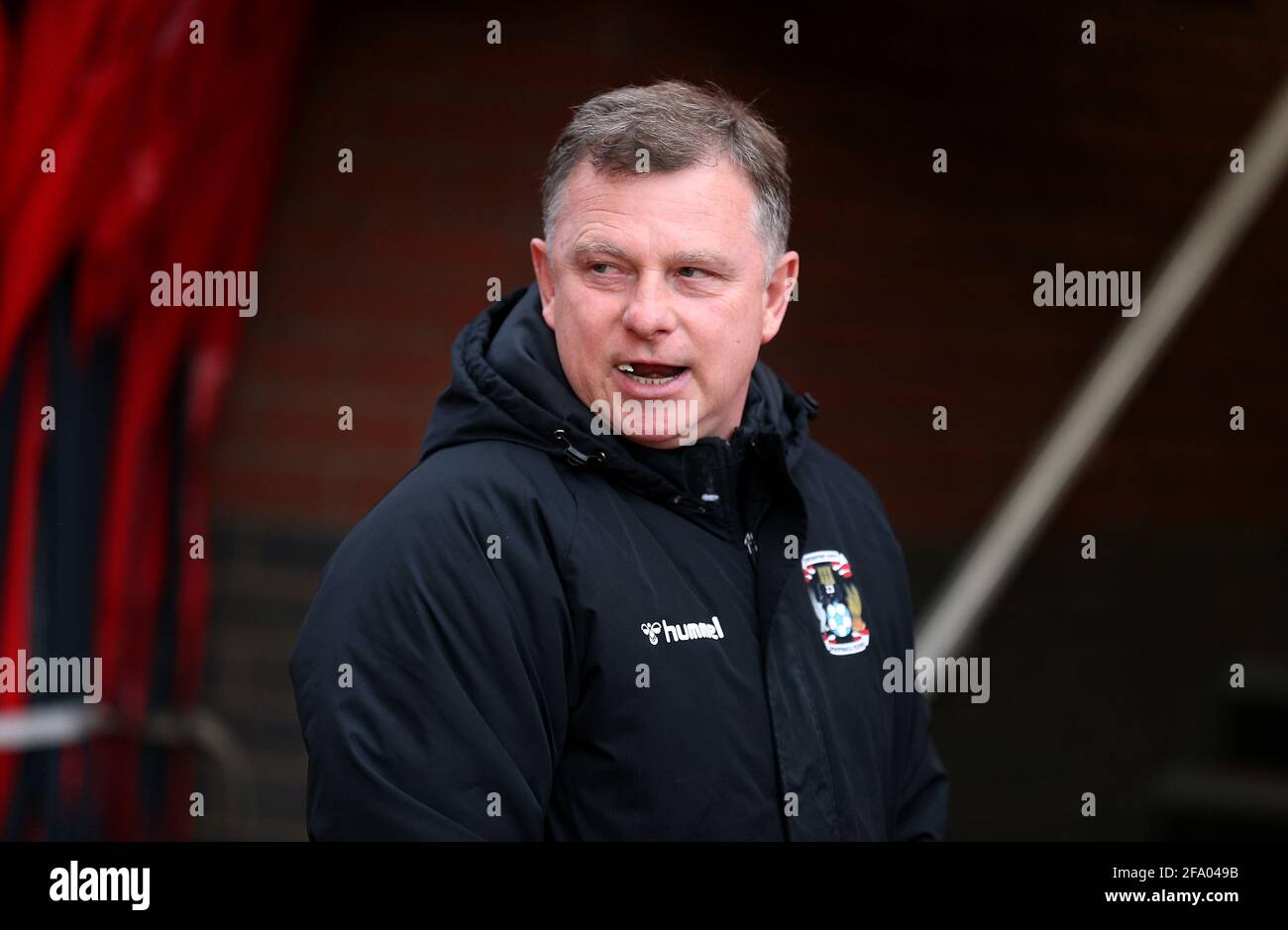 Coventry City manager Mark Robins during the Sky Bet Championship match ...