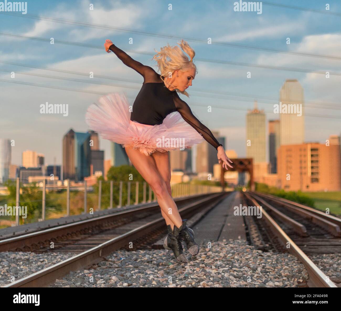 Woman dancing on train hi-res stock photography and images - Alamy