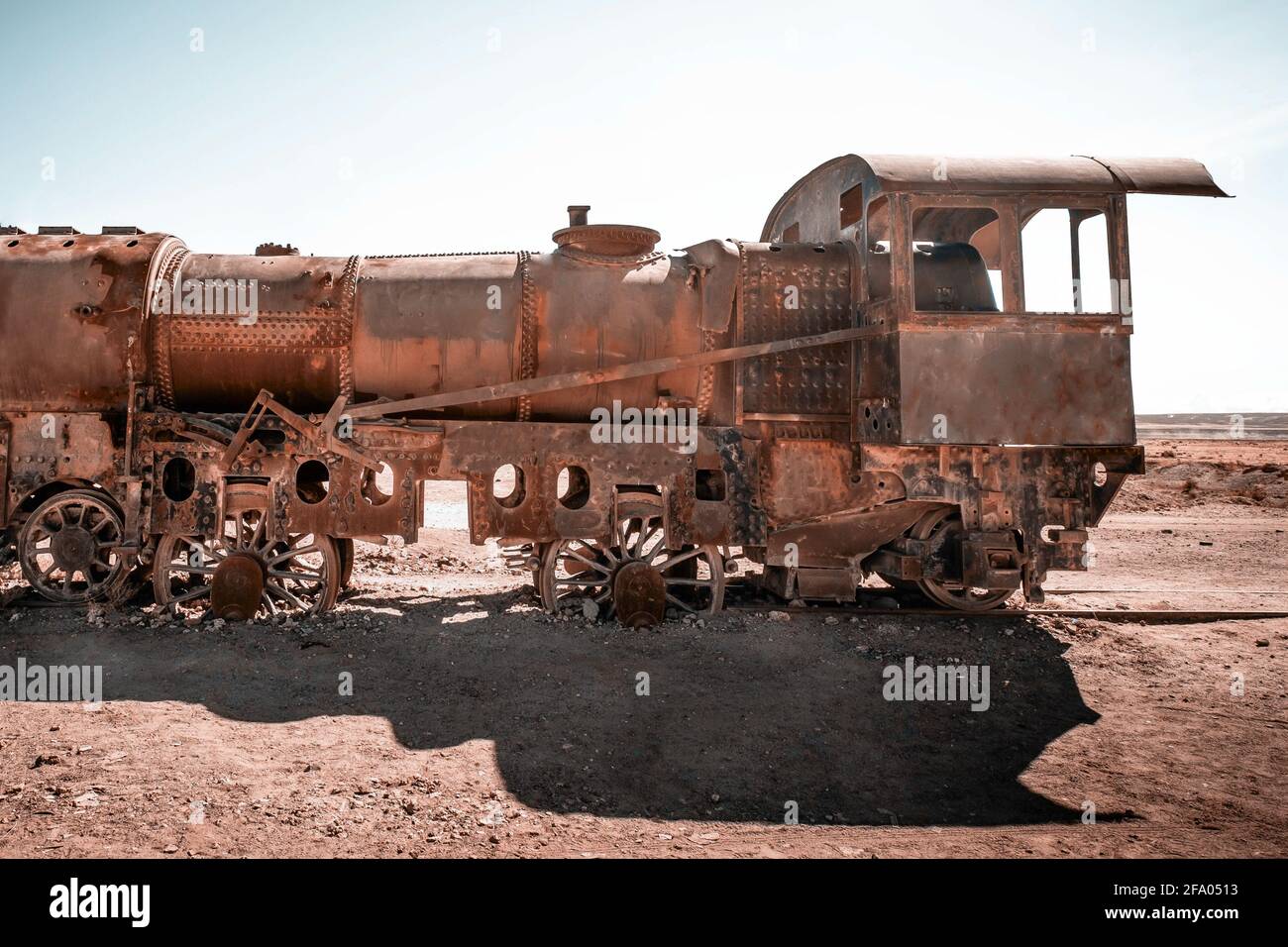 Old rusty steam train near Uyuni in Bolivia. Cemetery trains Stock ...