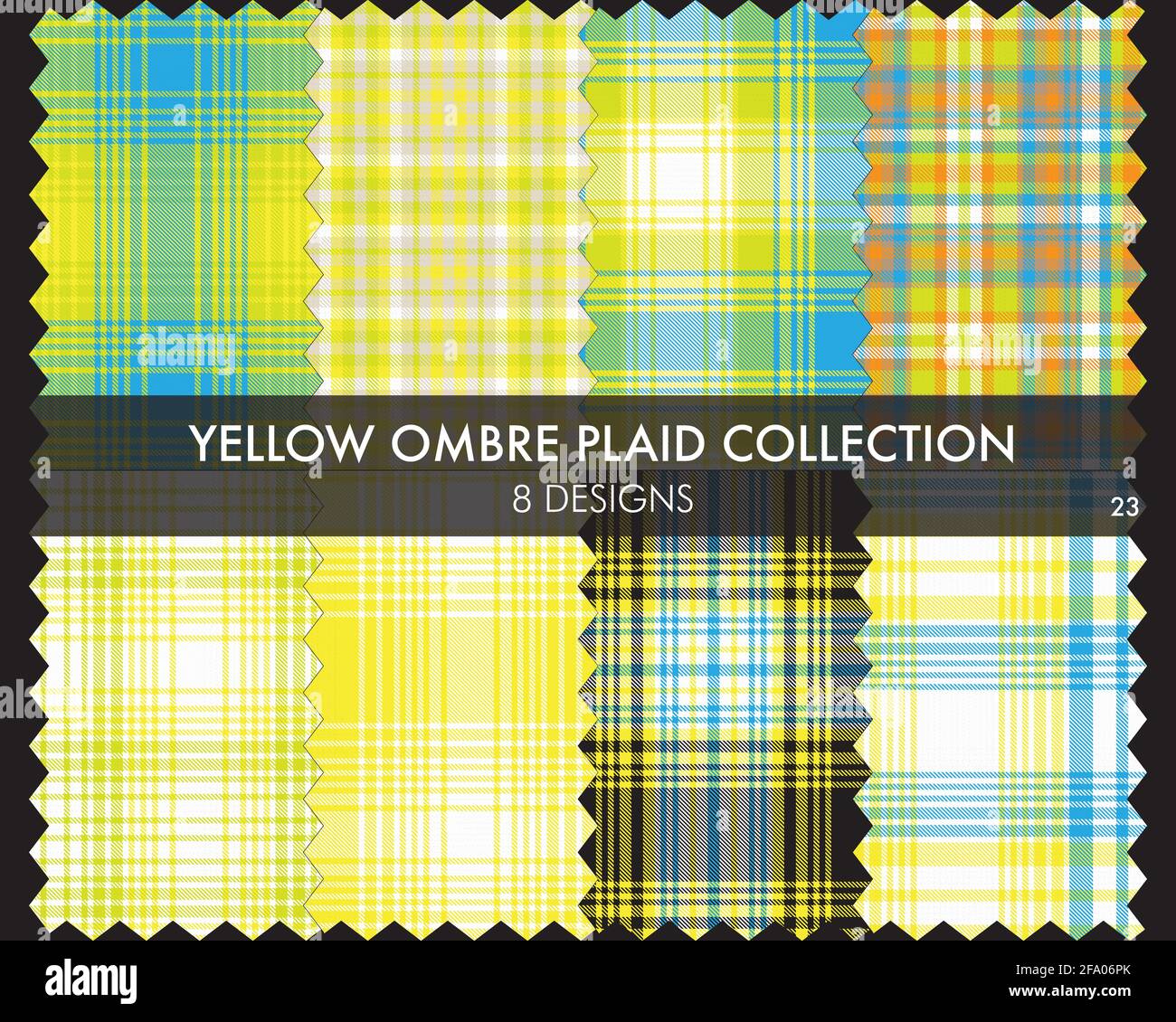 Ombre Plaid textured seamless pattern collection includes 8 design ...