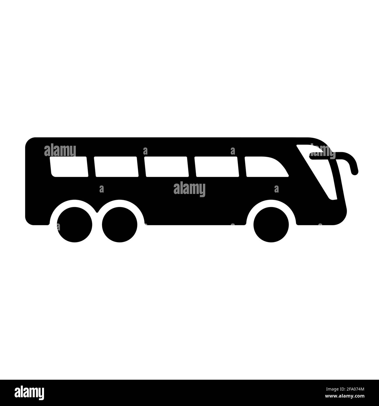 Travel bus flat vector glyph icon. Graph symbol for travel and tourism ...