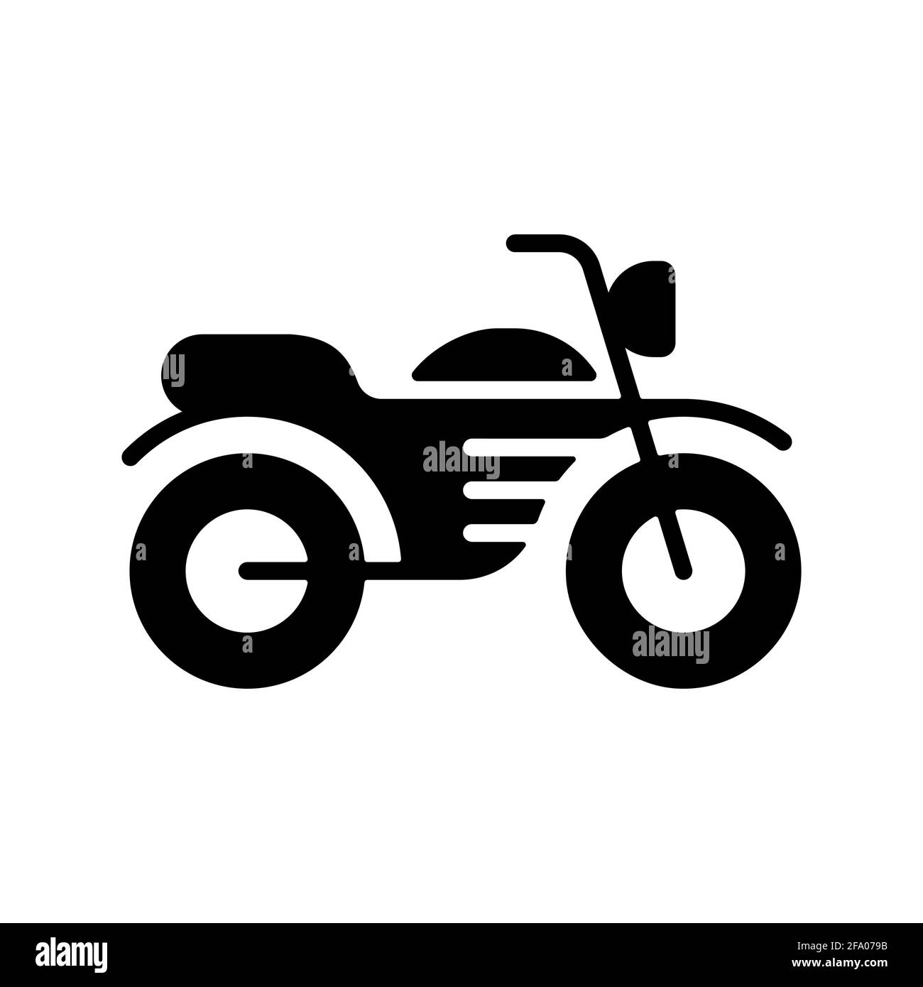 Motorcycle flat vector glyph icon. Graph symbol for travel and tourism ...