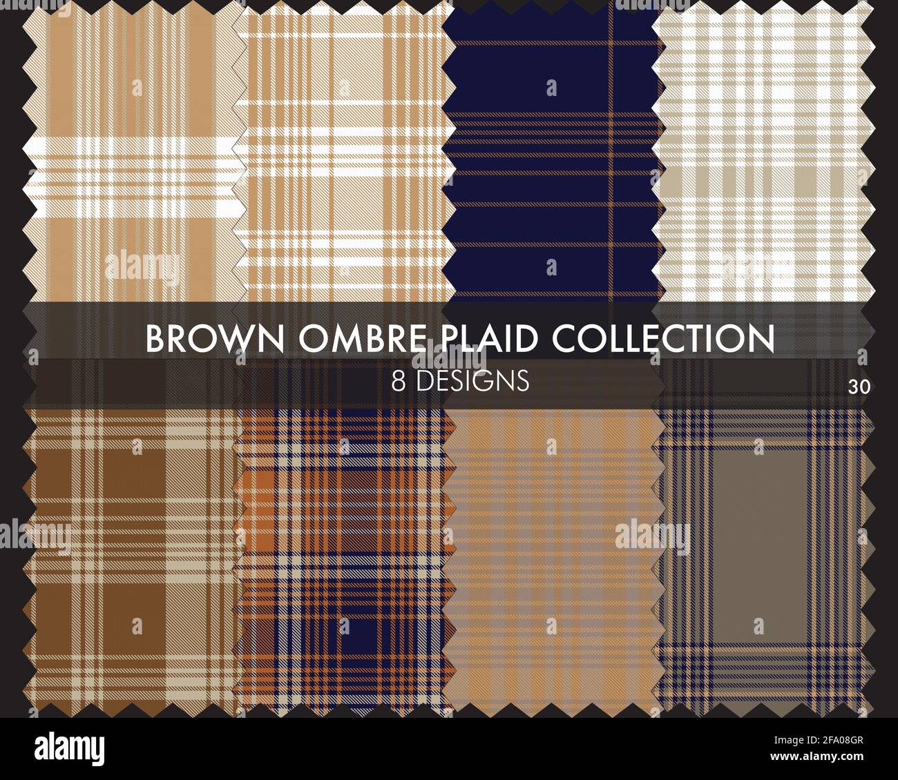 Ombre Plaid textured seamless pattern collection includes 8 design ...