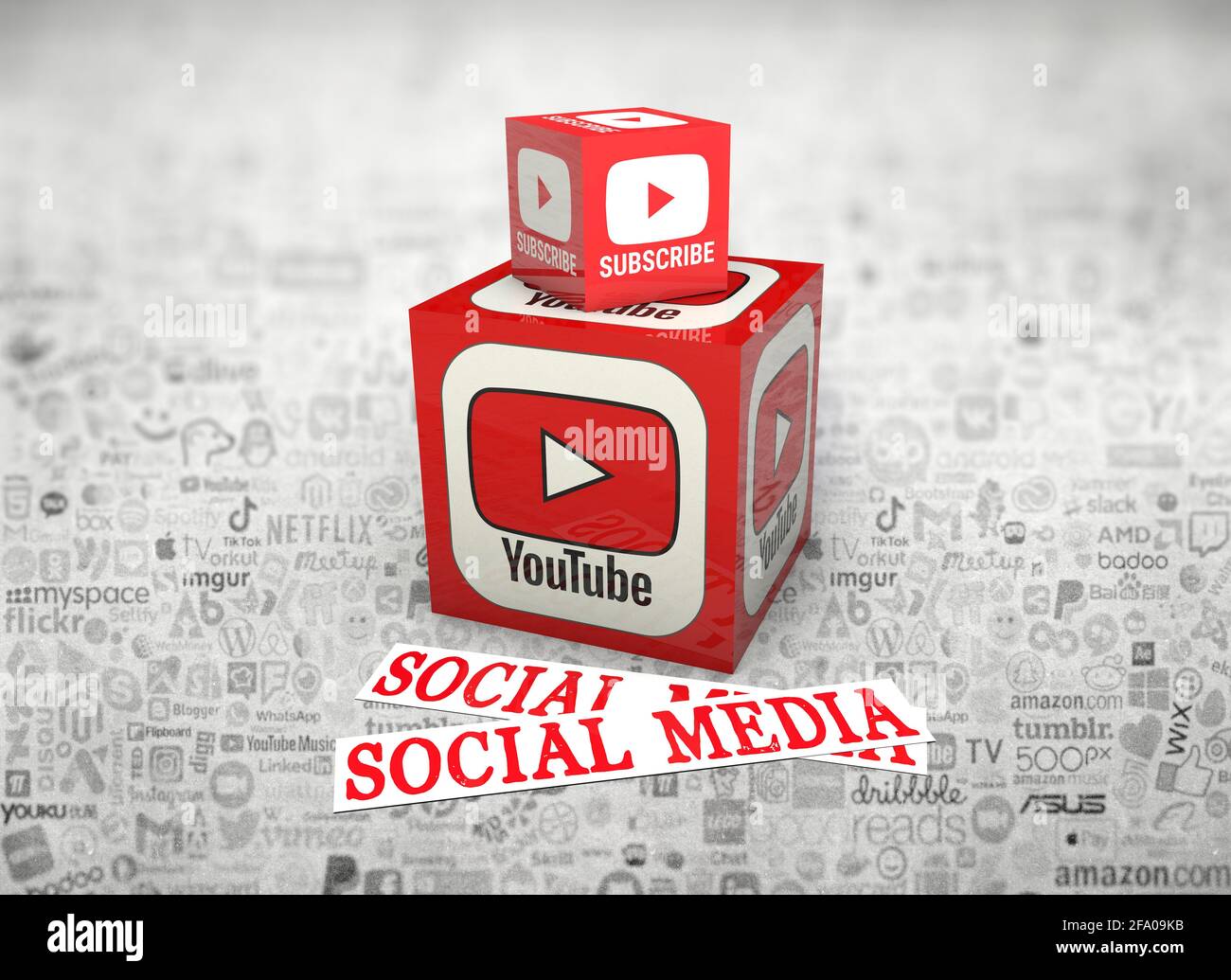 youtube, social network background design Stock Photo - Alamy