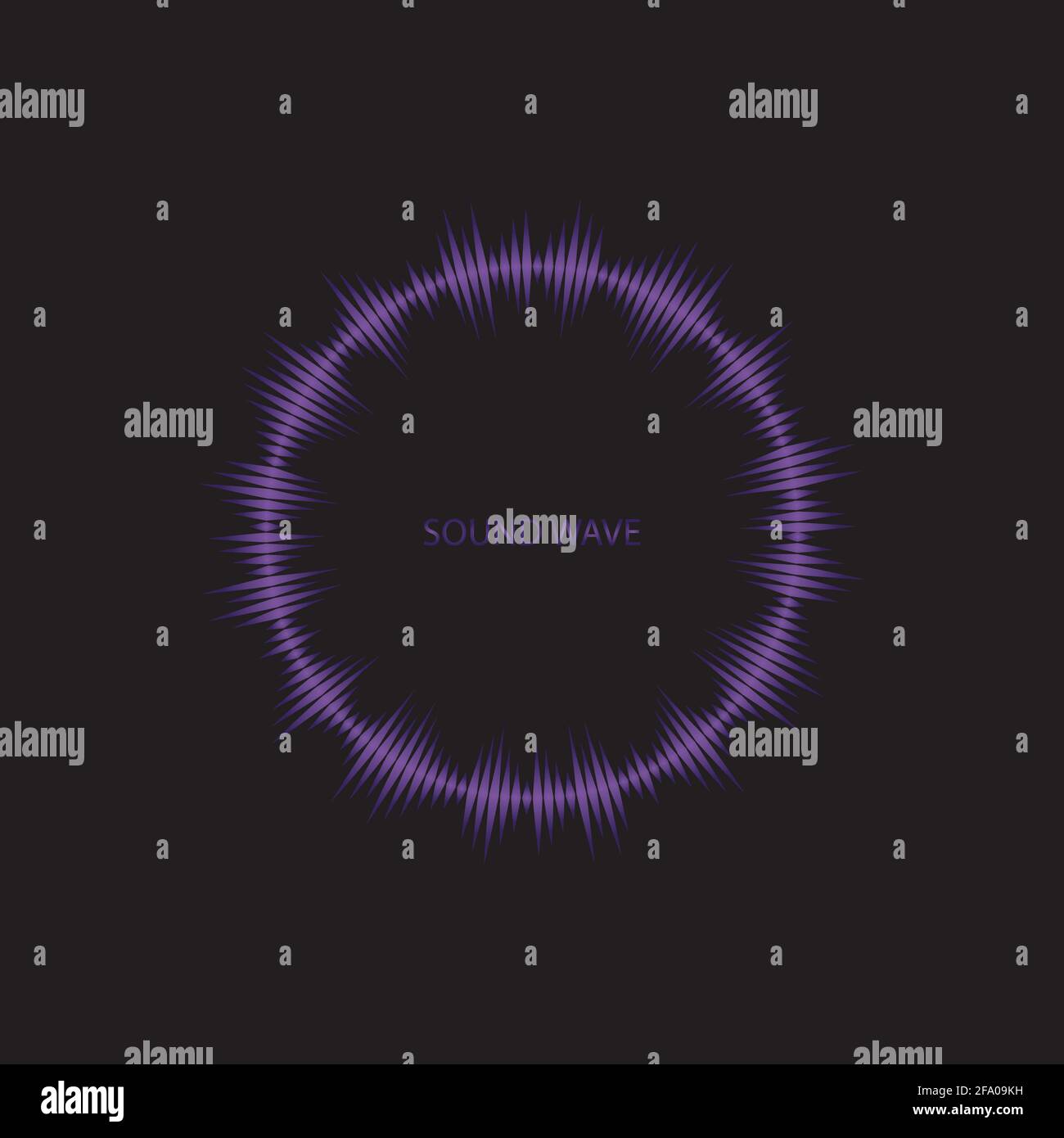 Sound waves vector illustration design template Stock Vector Image ...