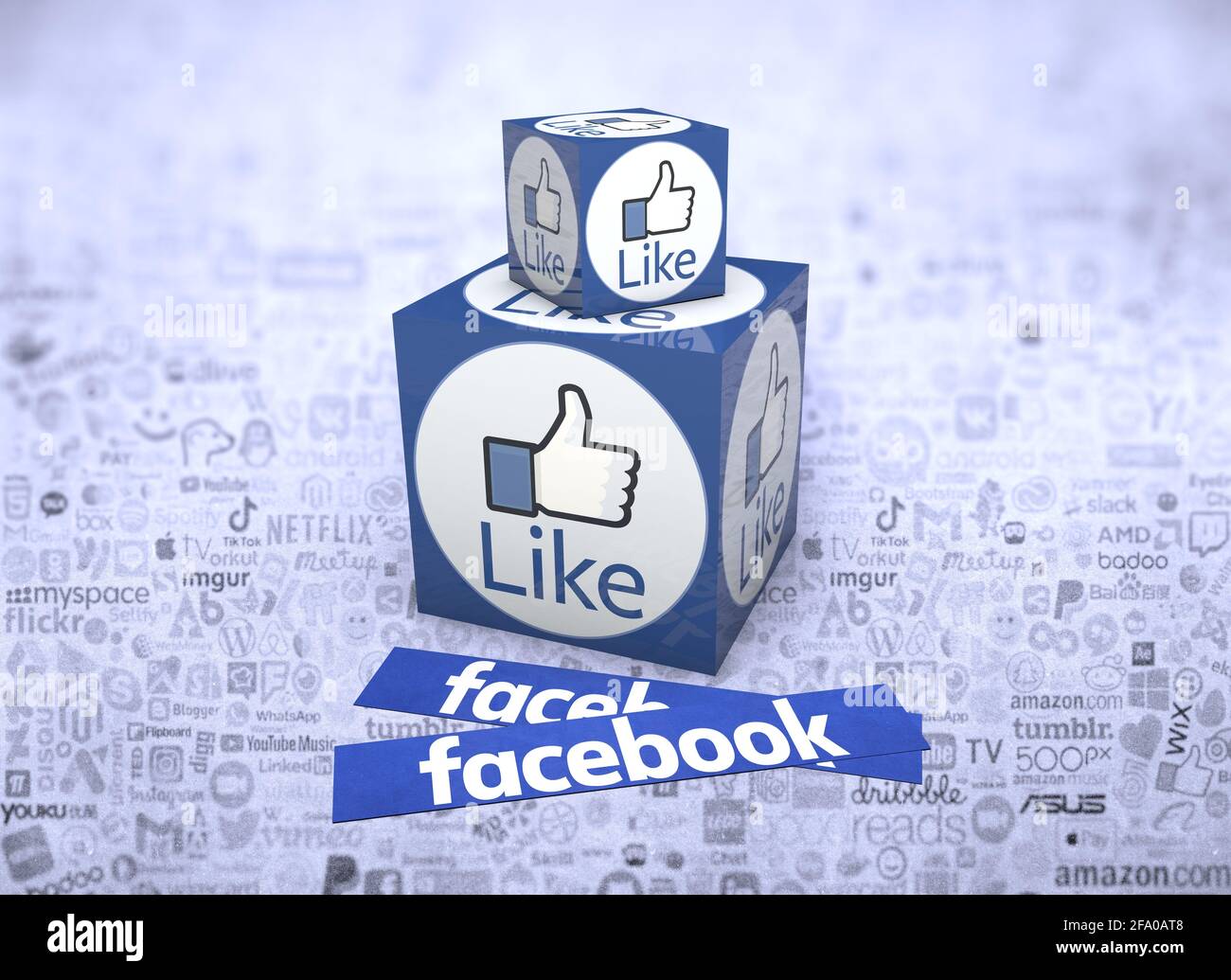 facebook, social network background design Stock Photo - Alamy