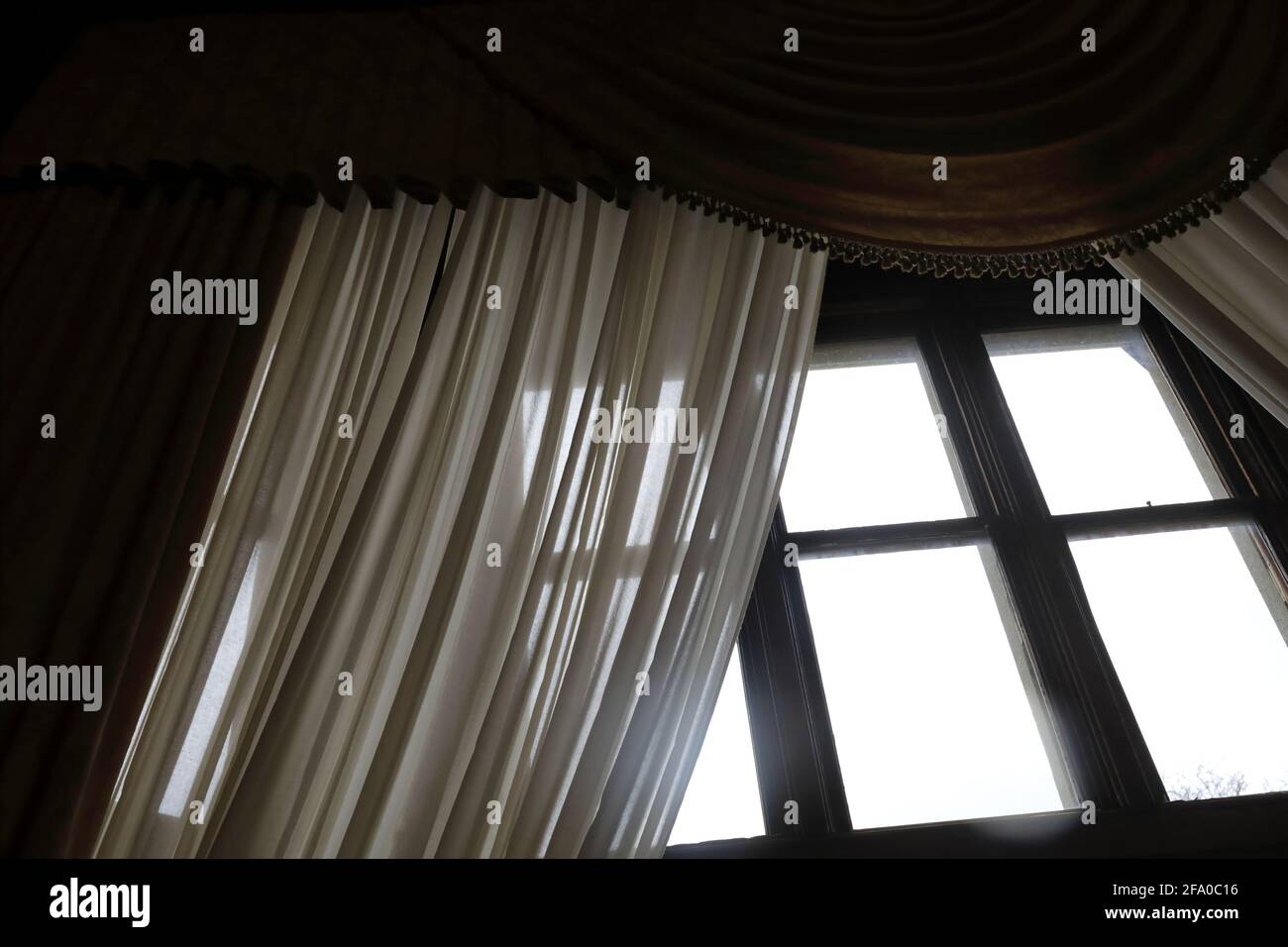 Window with curtains in old palace Stock Photo - Alamy
