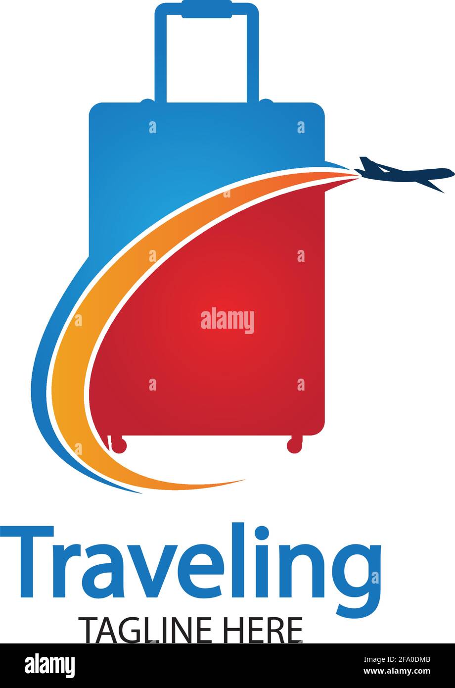 Travel logo, holidays, tourism, business trip company logo design. bag ...