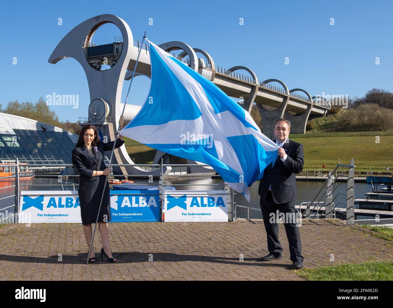 Falkirk, Scotland, UK. 21st Apr, 2021. PICTURED: (L-R) Tasmina Ahmed ...
