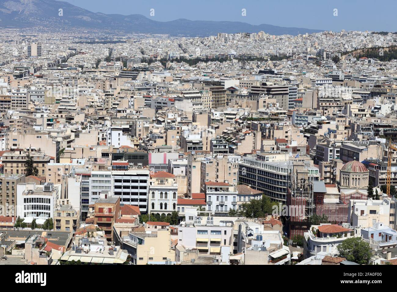 Landscape of Athens city from Acropolis in summer Stock Photo - Alamy