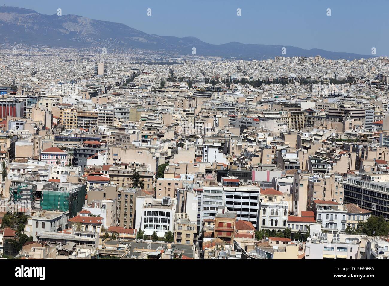 Landscape of Athens from Acropolis in summer Stock Photo - Alamy