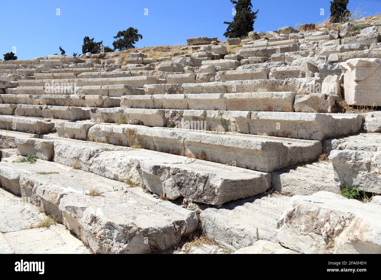 Theater of Dionysus ruins at Acropolis, Athens, Greece Stock Photo - Alamy