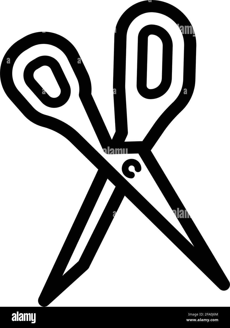Scissors outline icon or logo isolated on white background Stock Vector ...