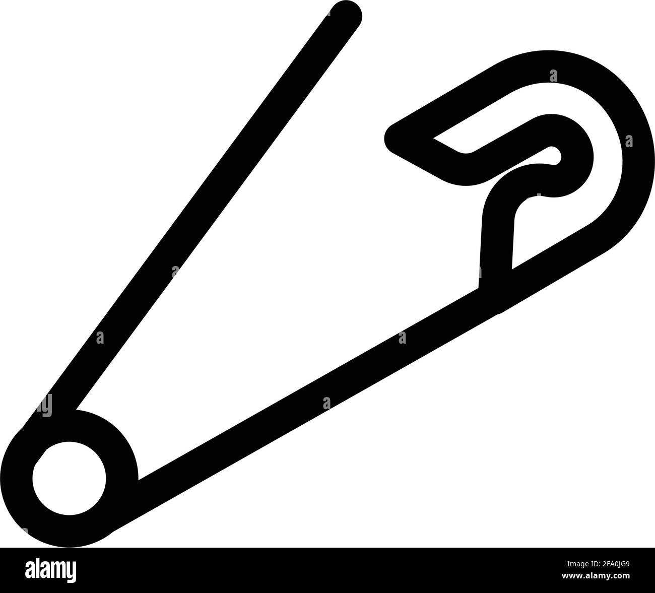 Pin line icon, outline modern vector illustration isolated on white ...