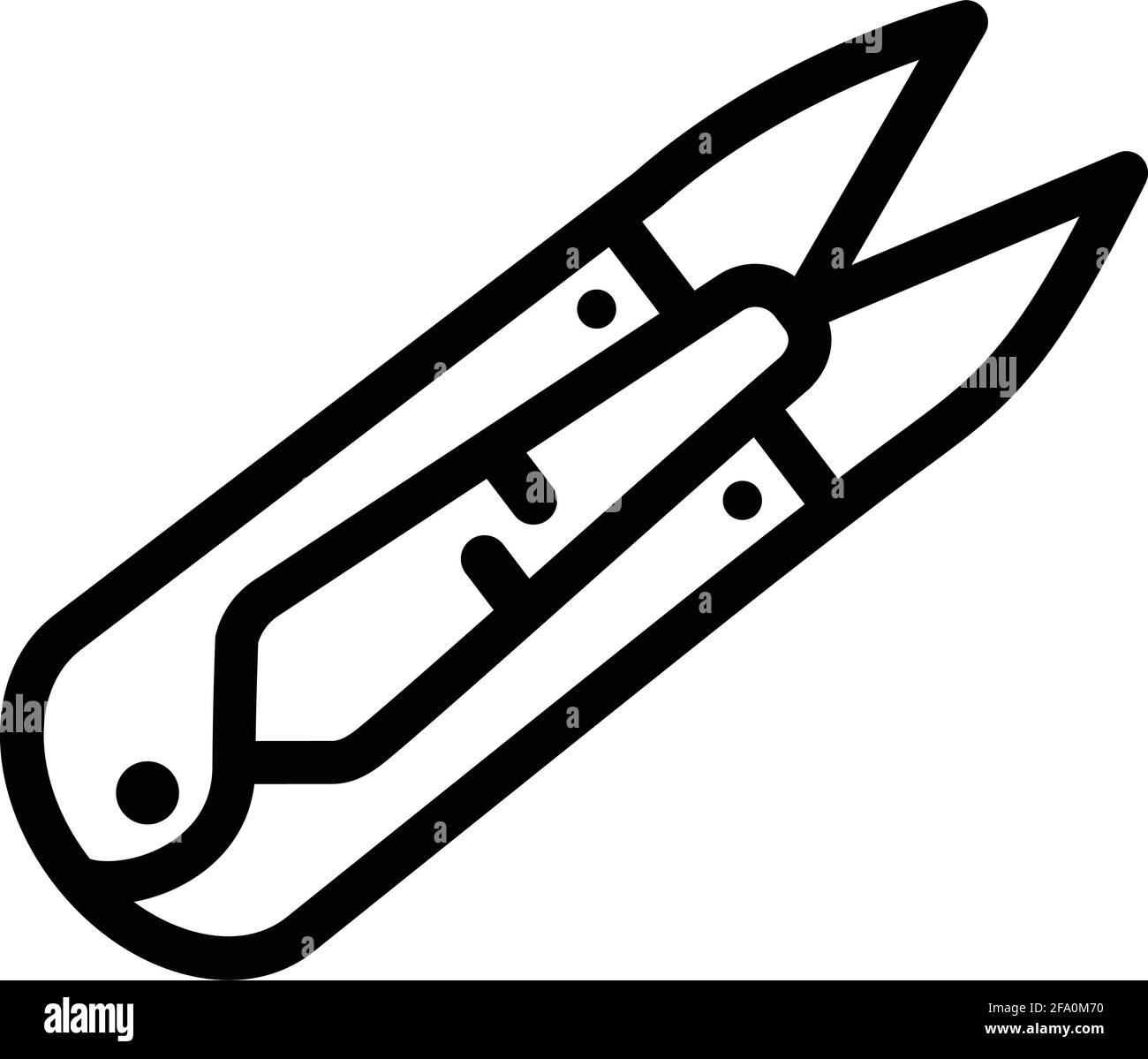 Scissors for ripping seams and trimming threads outline icon ...