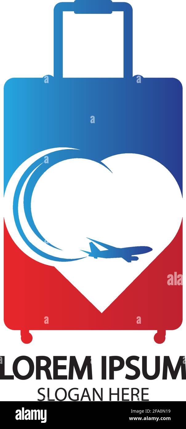 Travel logo, holidays, tourism, business trip company logo design. bag ...