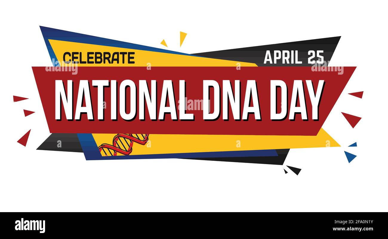 World DNA day banner design on white background, vector illustration ...