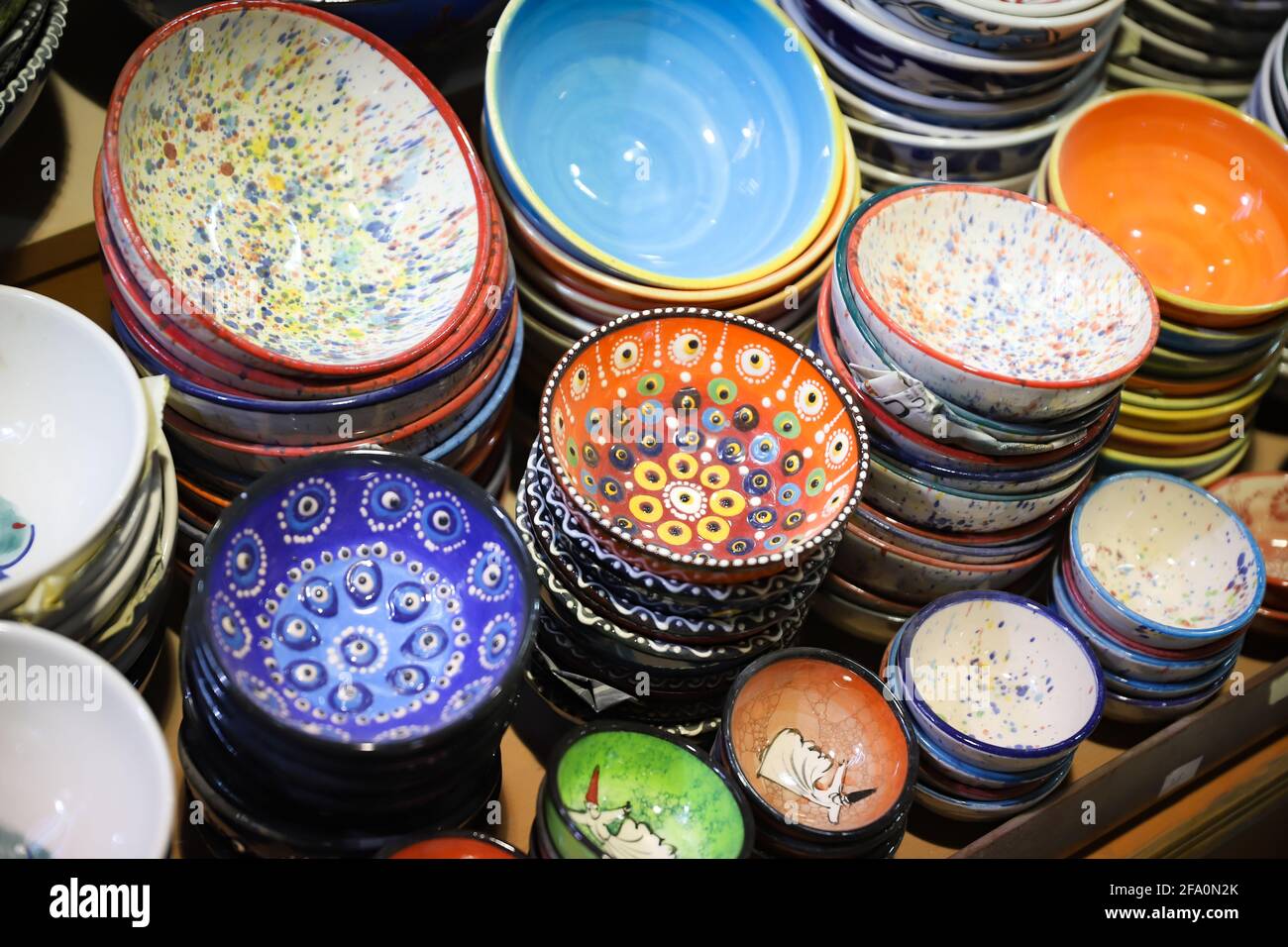 Colorful Turkish Ceramics in Istanbul City, Turkey Stock Photo - Alamy
