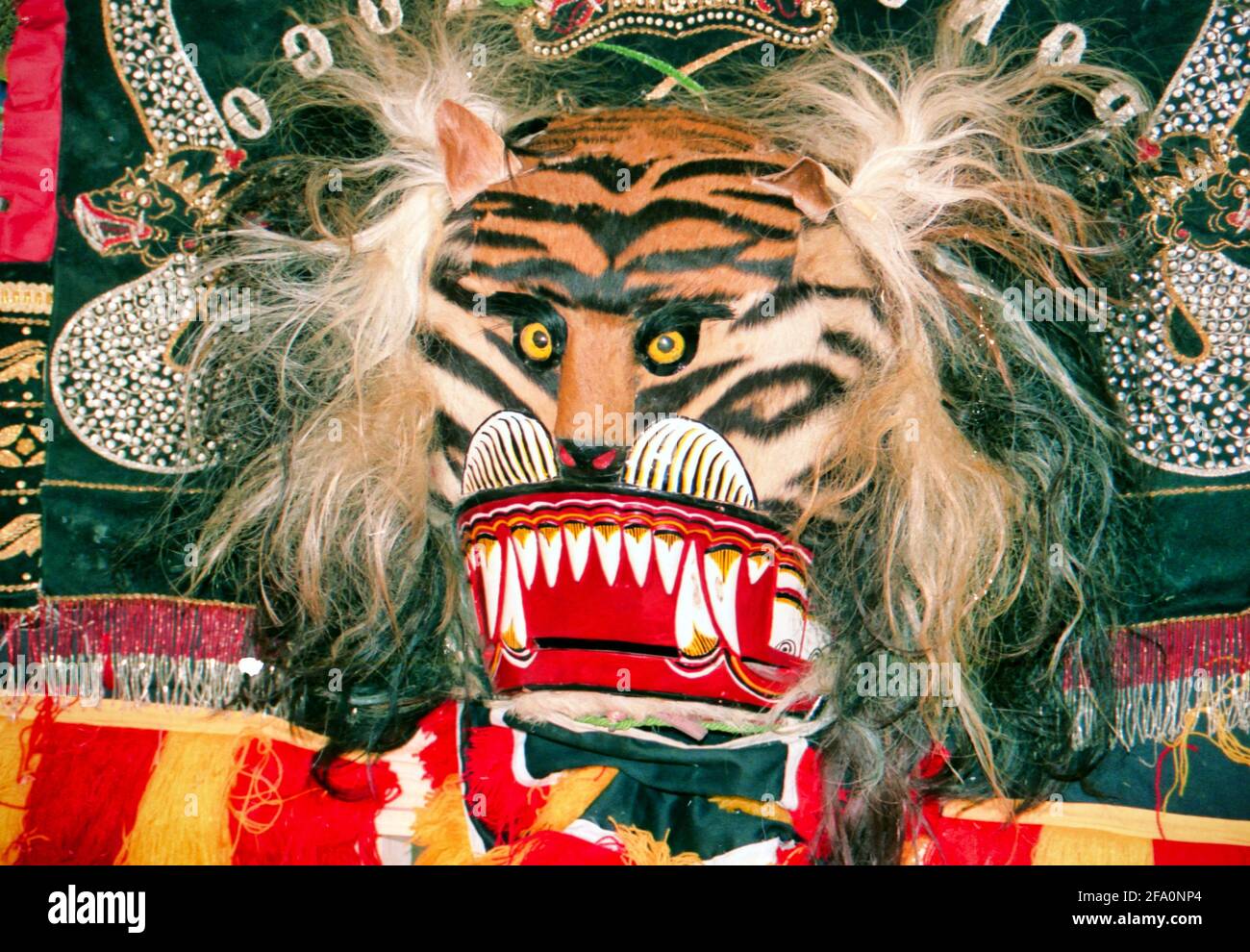 Colorful display of Indian masks Stock Photo - Alamy