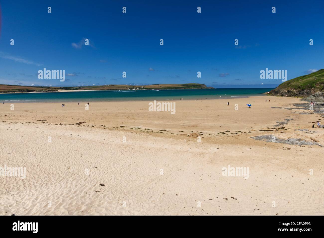 Camel Estuary, Padstow, England. Lined with golden sandy beaches Stock ...