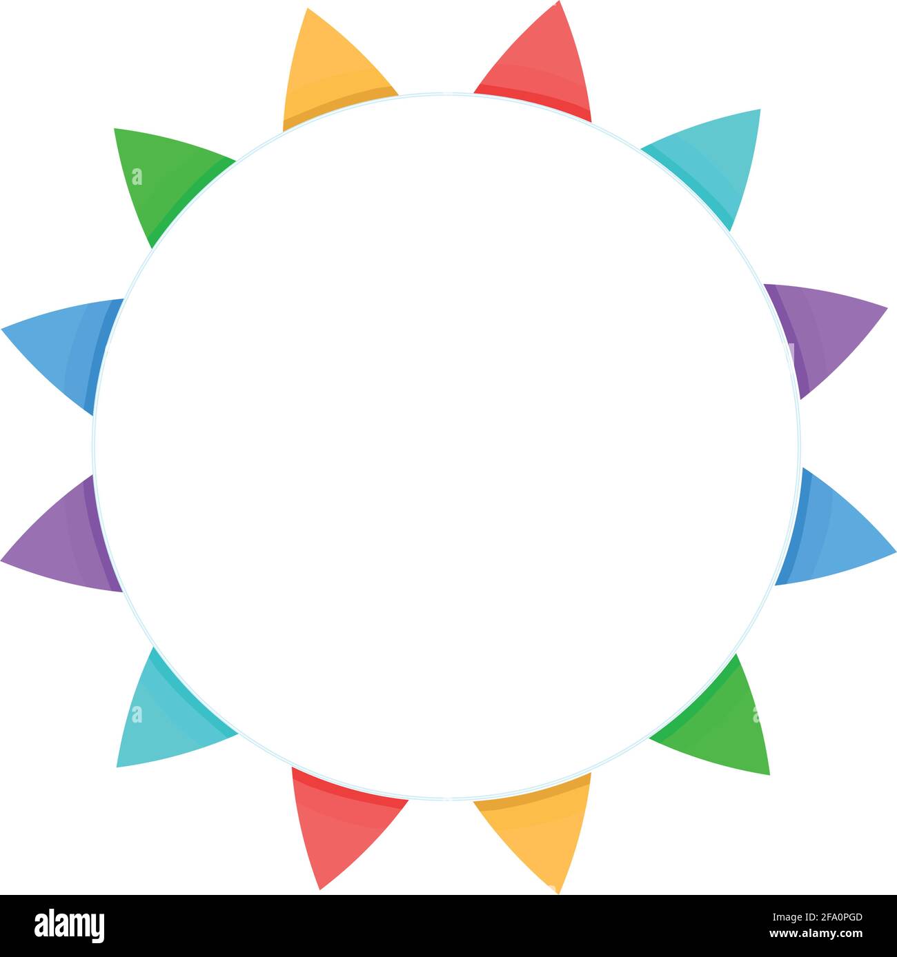 Multicolored flag garland Cut Out Stock Images & Pictures - Alamy