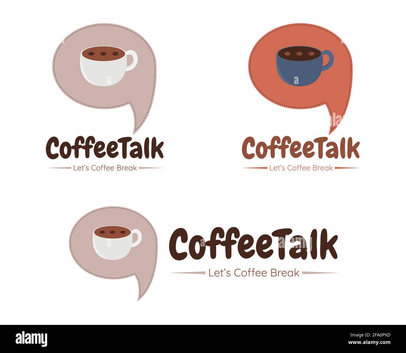 Illustration vector design of coffee talk logo template for your ...