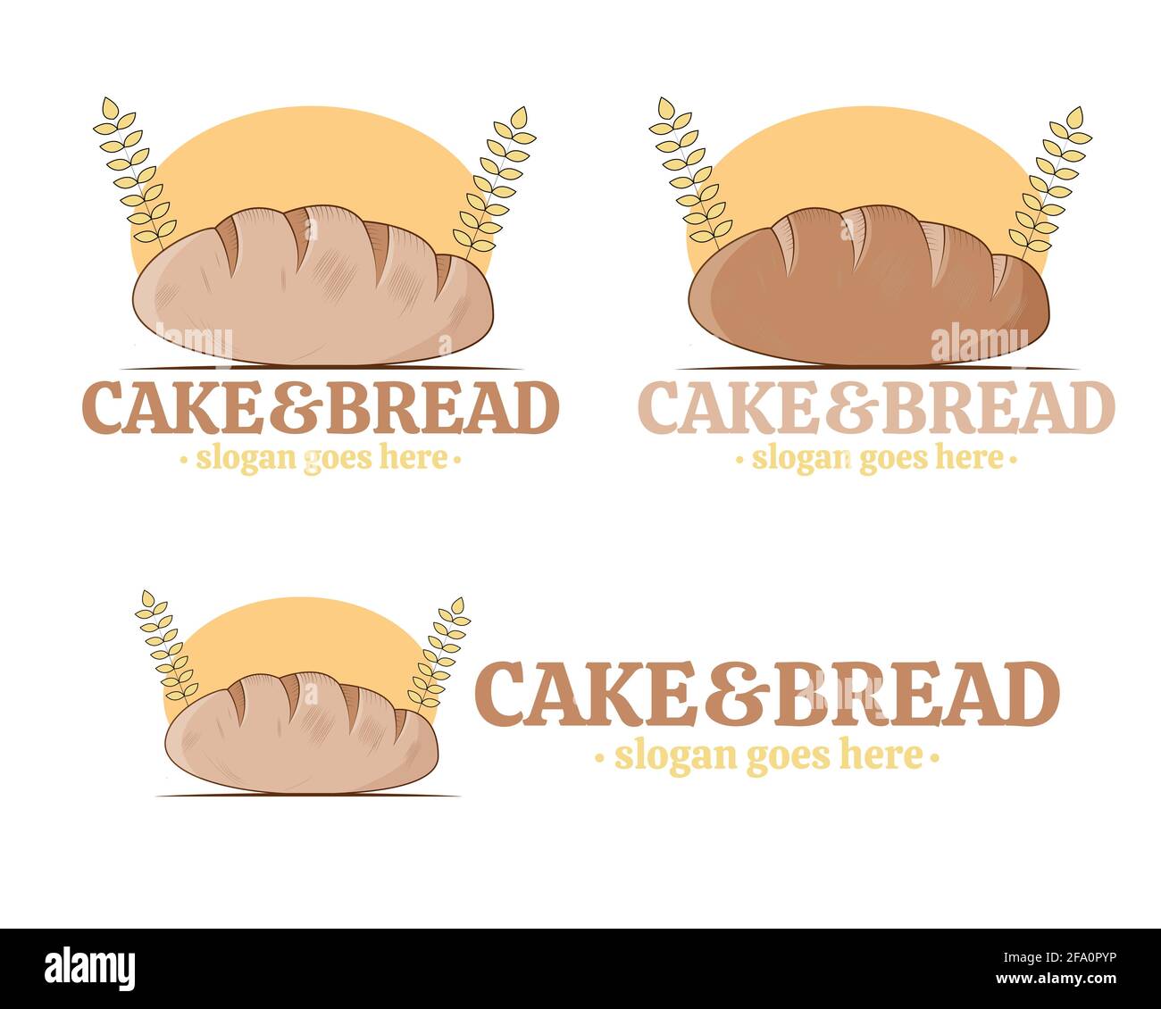 Illustration vector design of cake and bread logo template for your ...