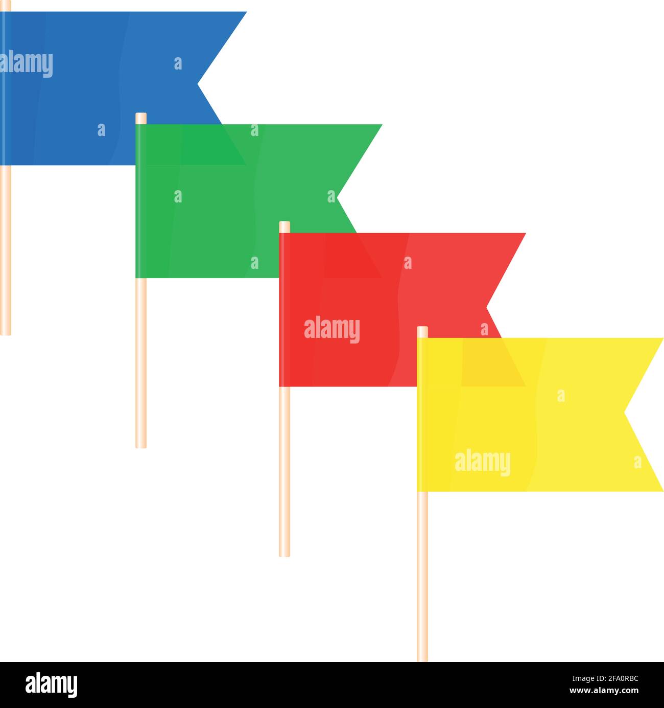 A set of colorful rectangular flags. Vector illustration Stock Vector ...