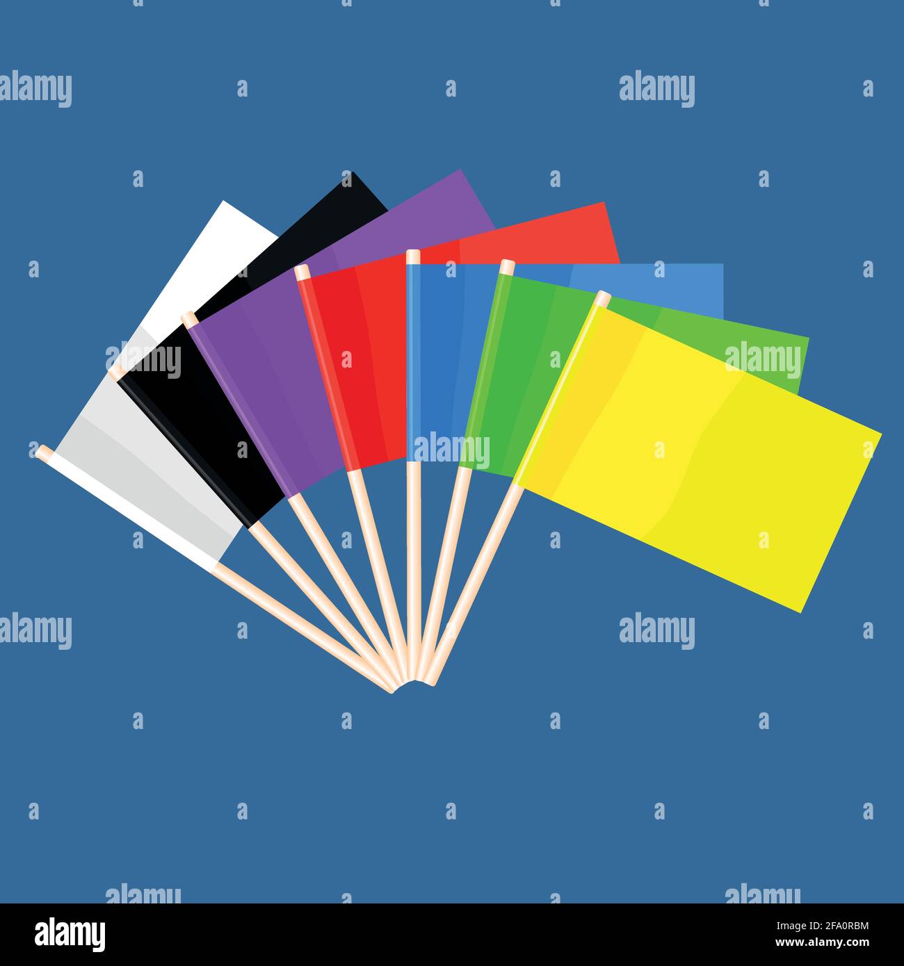 A set of colorful rectangular flags. Vector illustration Stock Vector ...
