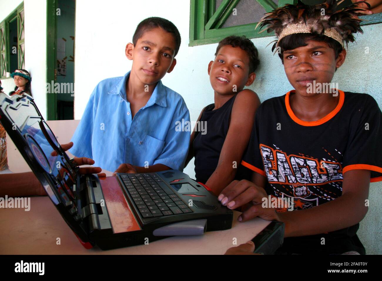 santa cruz cabralia, bahia, brazil - april 17, 2008: indigenous ...