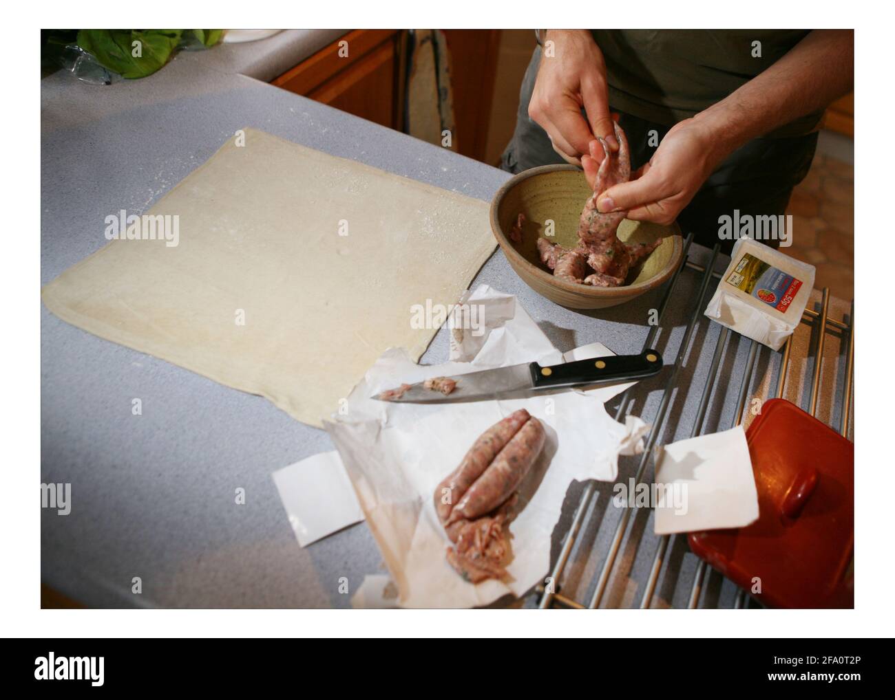 Simon Usborne cooks a pack lunch and eats in the office. Sausage Rolls ...