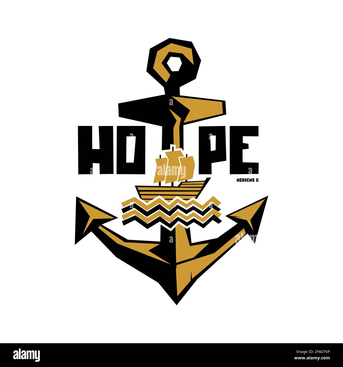 Biblical illustration. Christian art. Hope Stock Vector Image & Art - Alamy