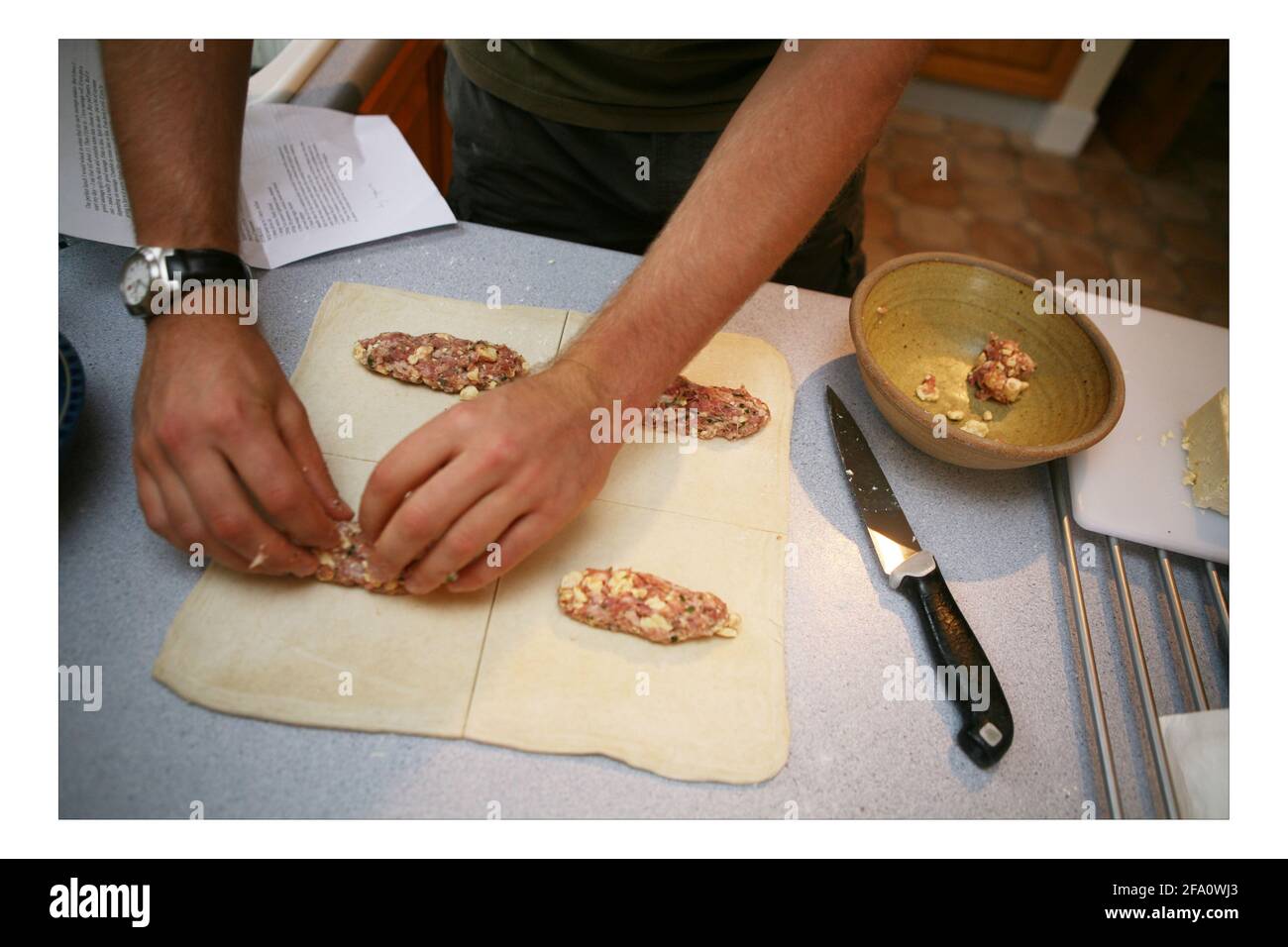 Simon Usborne cooks a pack lunch and eats in the office. Sausage Rolls ...
