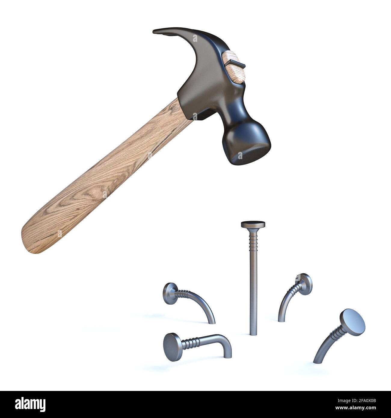 Cartoon wooden hammer Cut Out Stock Images & Pictures - Alamy
