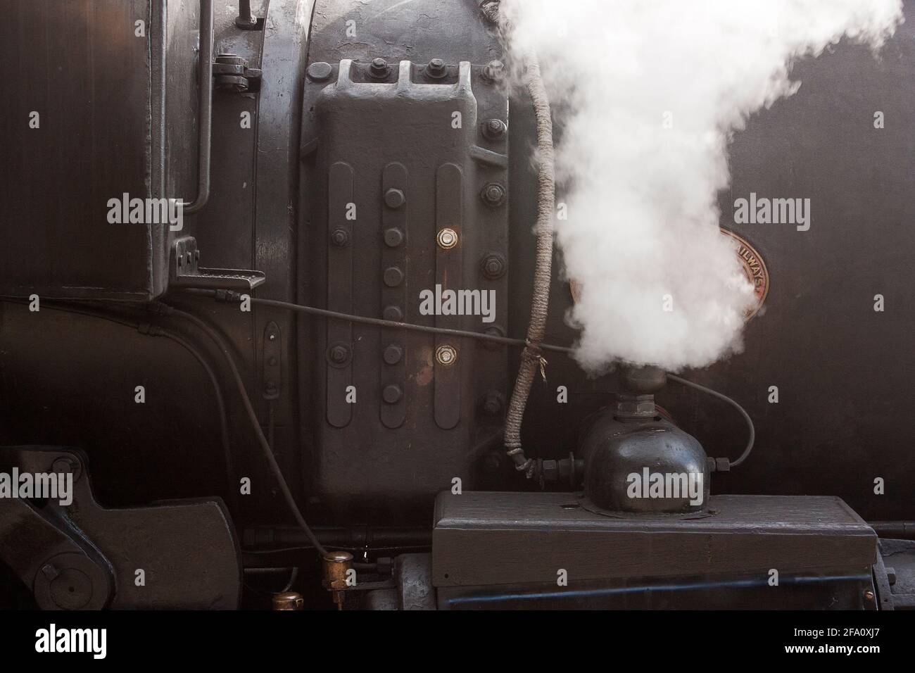 Detail of a steam locomotive Stock Photo - Alamy