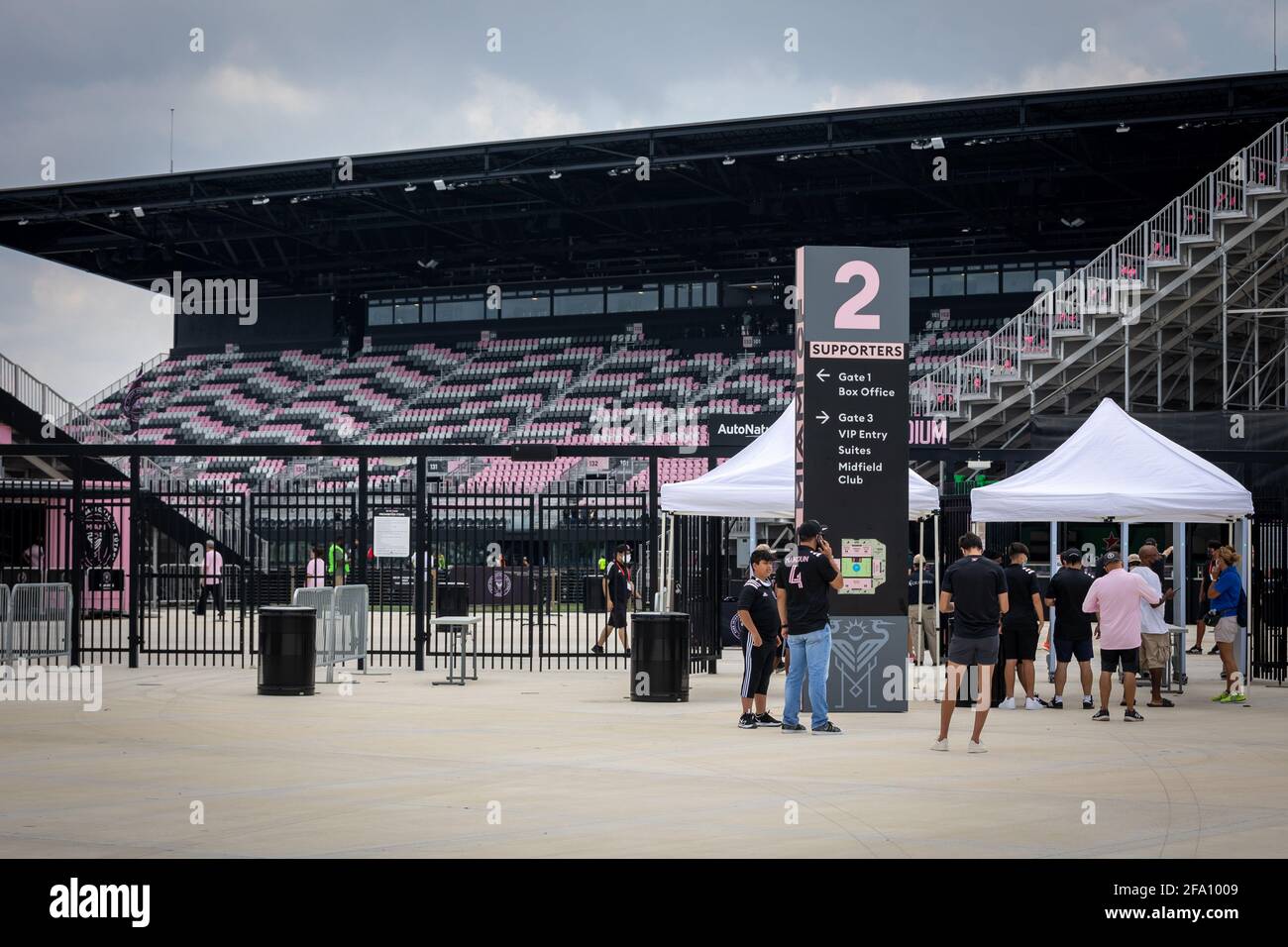Fort Lauderdale, Florida, USA - April 18, 2021: Inter Miami CF fans ...