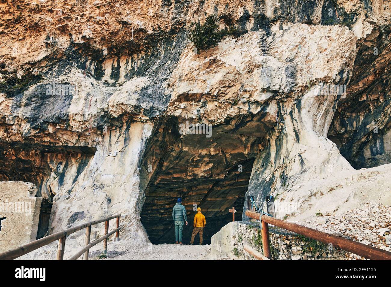 Beautiful Limestone cave, Old Oolitic stone quarries in Massone, The ...