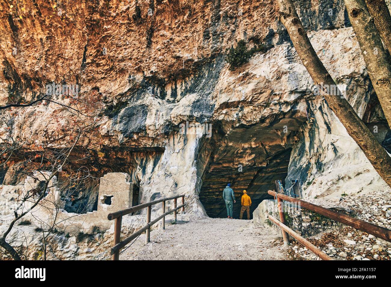 Beautiful Limestone cave, Old Oolitic stone quarries in Massone, The ...