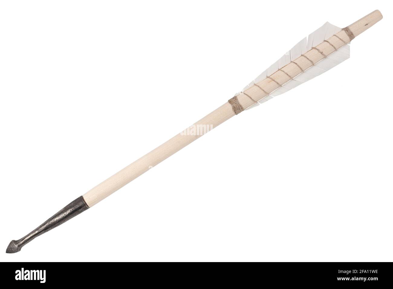 Wooden medieval crossbow bolt isolated on white background Stock Photo ...