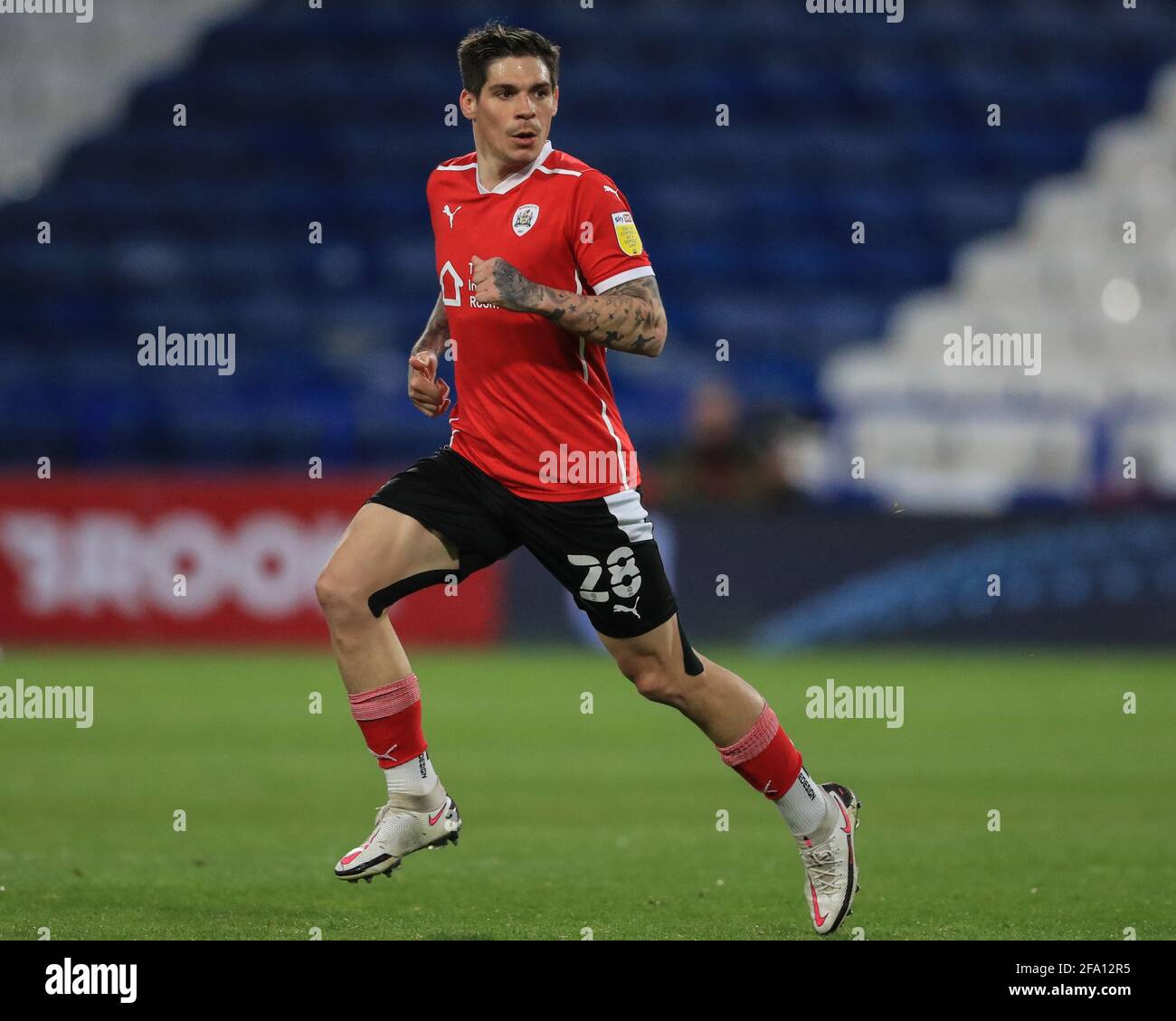 Huddersfield, UK. 21st Apr, 2021. Dominik Frieser #28 of Barnsley ...