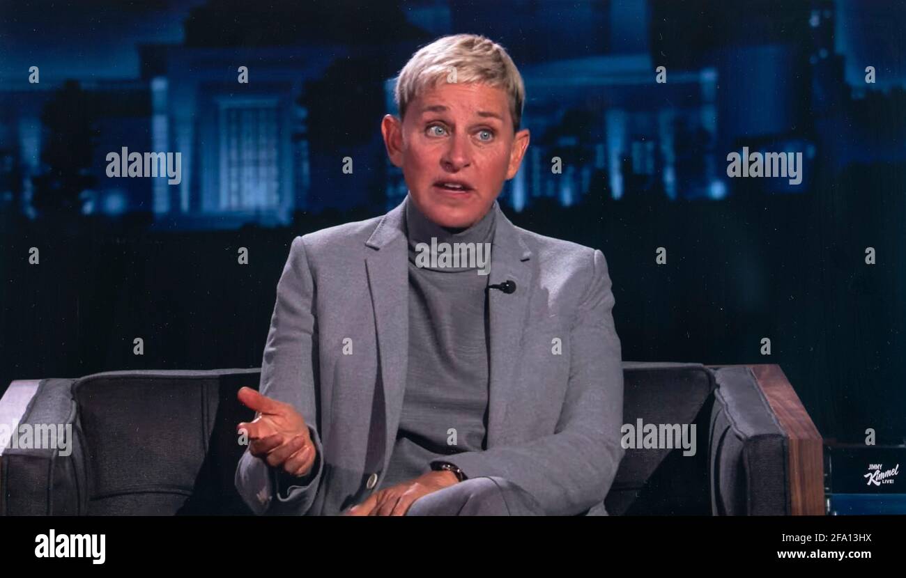 April 21 2021, New York, New York USA - ELLEN DEGENERES guests on ABC's ...