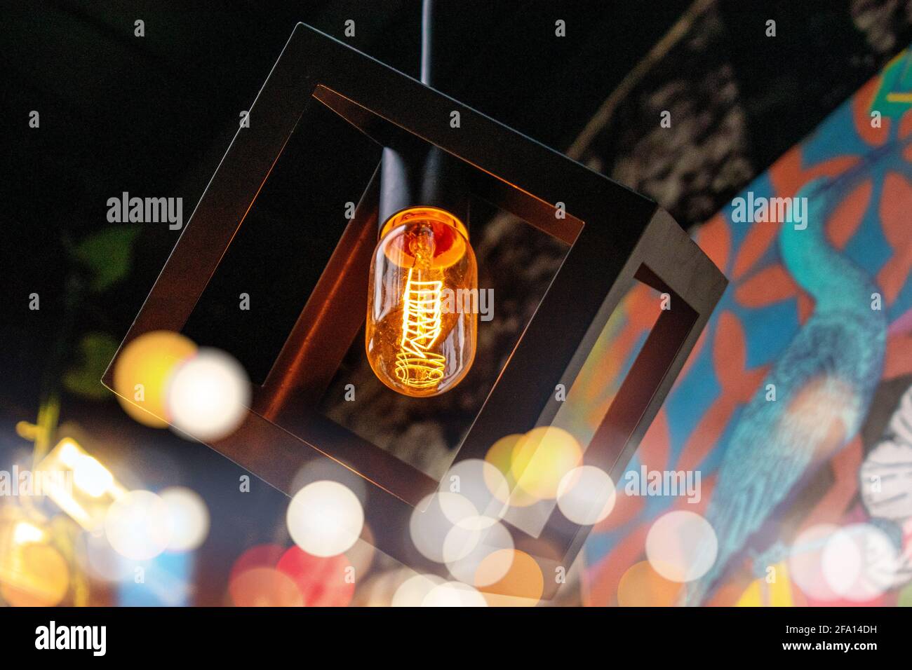 Indoor LED lights and lamp holder Stock Photo - Alamy