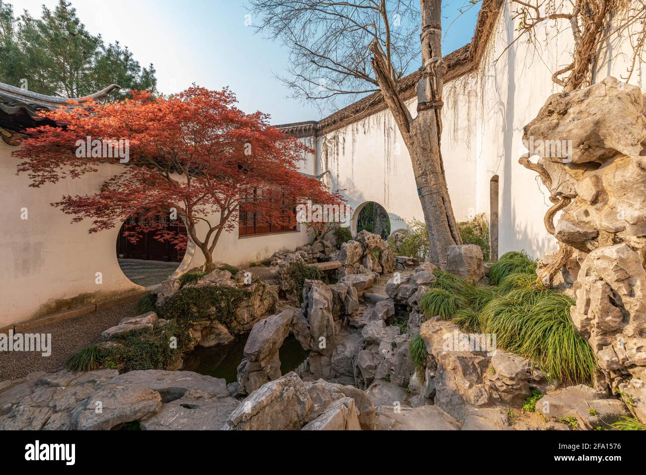 Landscape of The Garden of Cultivation, a Ming Dynasty classical garden ...