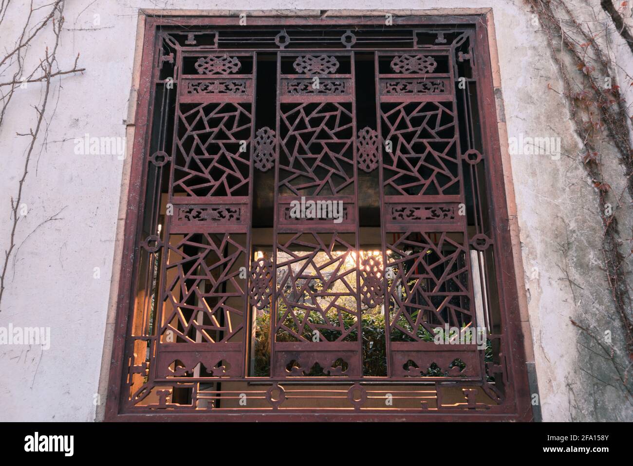 Landscape, window and door architecture, old building structure in ...