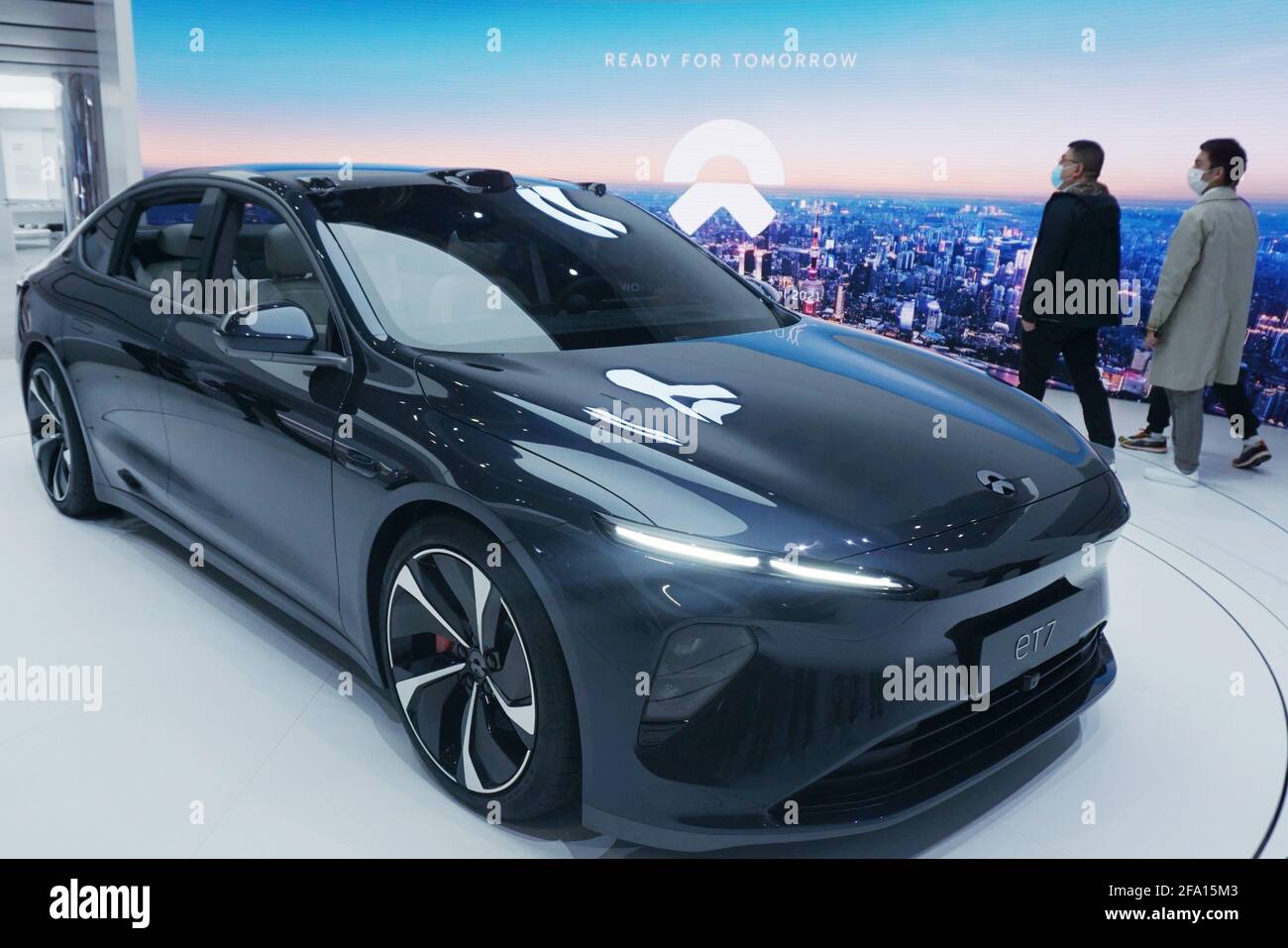SHANGHAI, CHINA - APRIL 20, 2021 - Nio's new car ET7 is unveiled at the ...