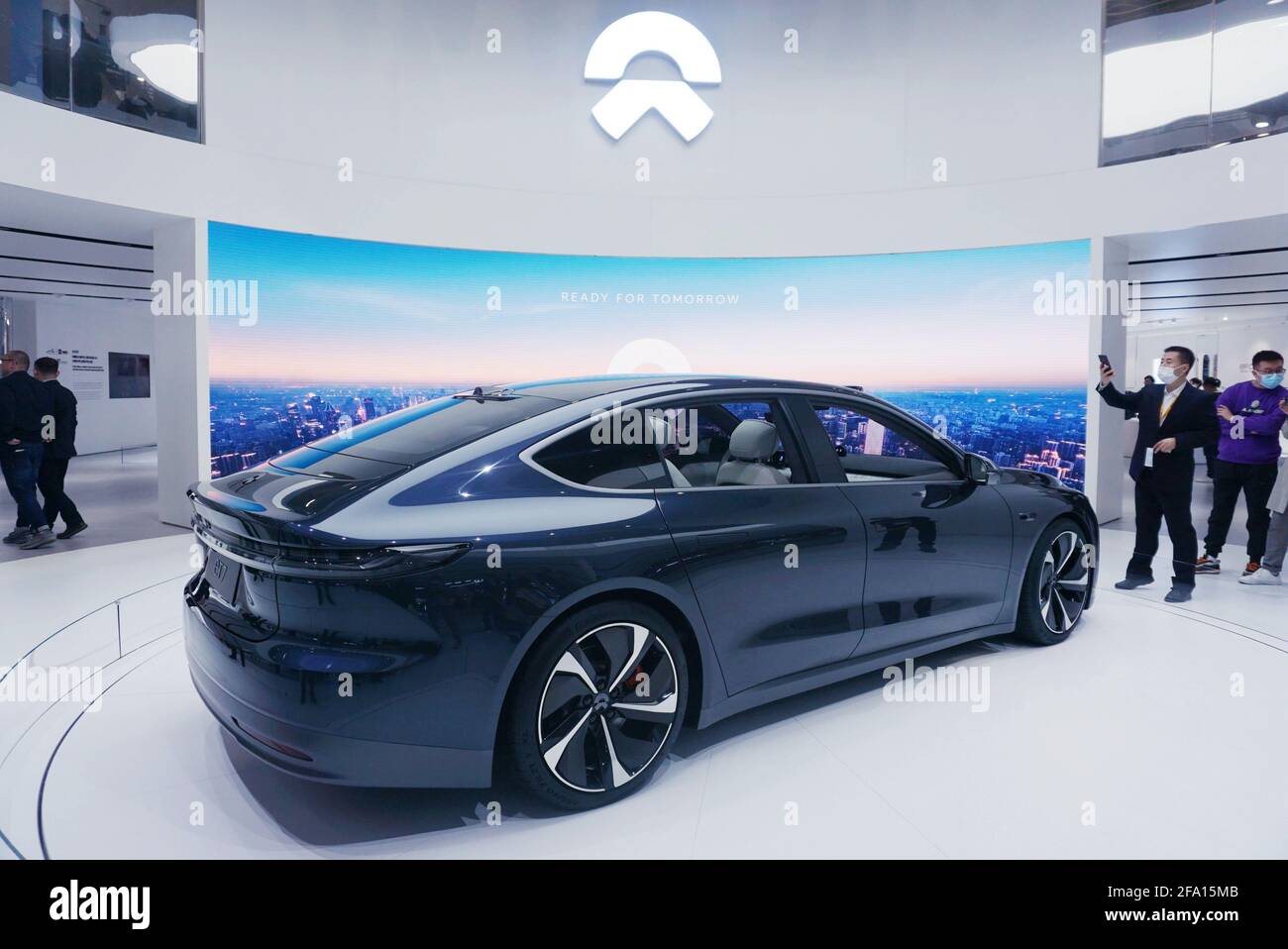 SHANGHAI, CHINA - APRIL 20, 2021 - Nio's new car ET7 is unveiled at the ...