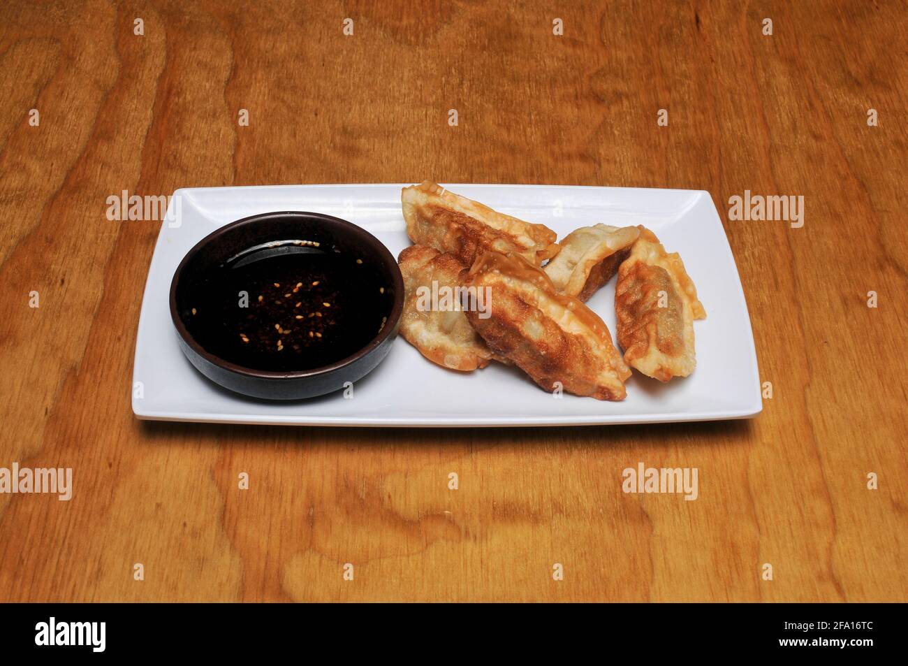 Authentic traditional Japanese dish known as Gyoza Stock Photo - Alamy