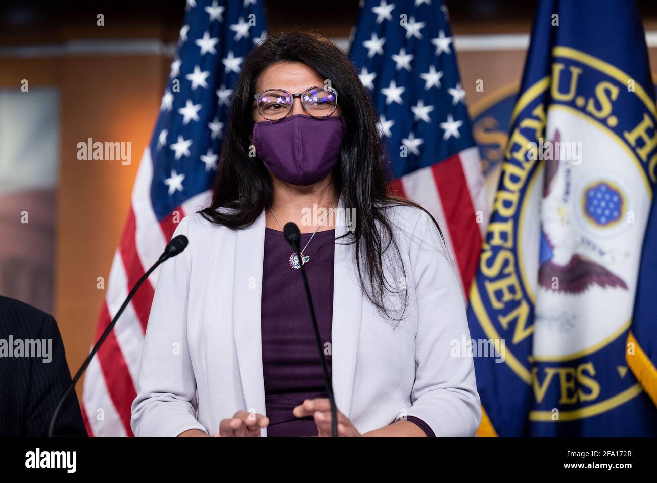 Washington, United States. 21st Apr, 2021. U.S. Representative Rashida ...