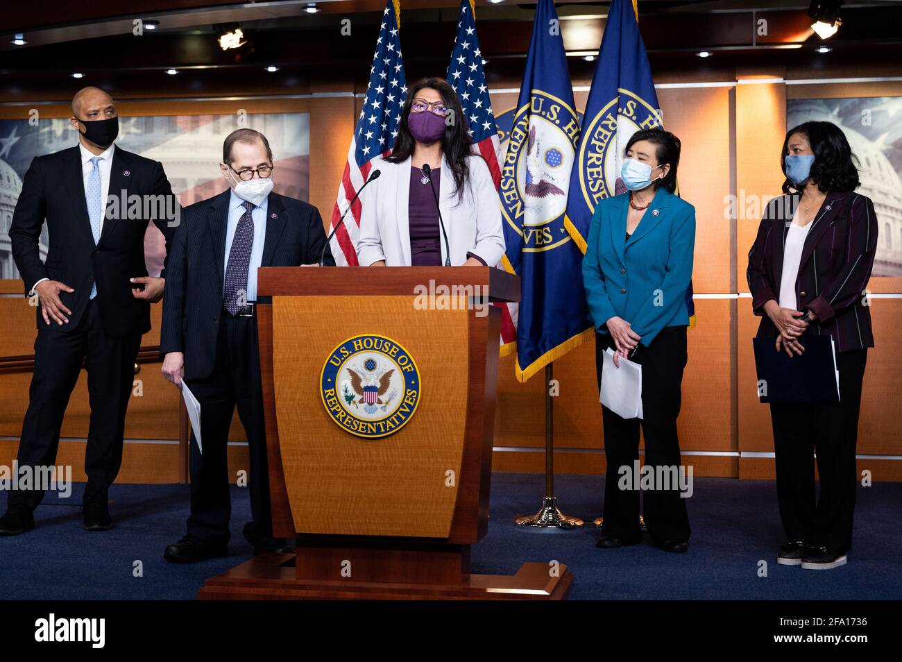 Washington, United States. 21st Apr, 2021. U.S. Representative Rashida ...